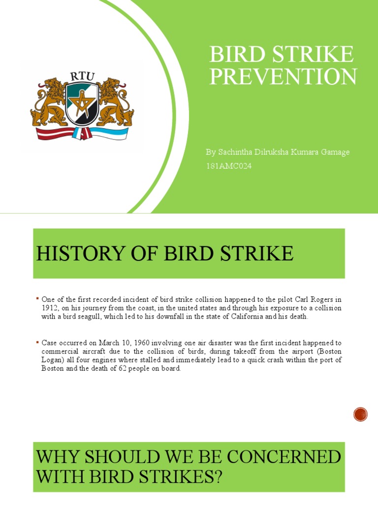 Assessing the Threat of Bird Strikes to Aviation Safety and Recommended ...