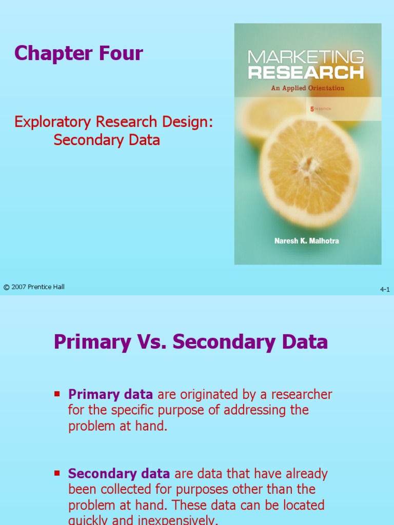 Chapter Four: Exploratory Research Design: Secondary Data | PDF ...