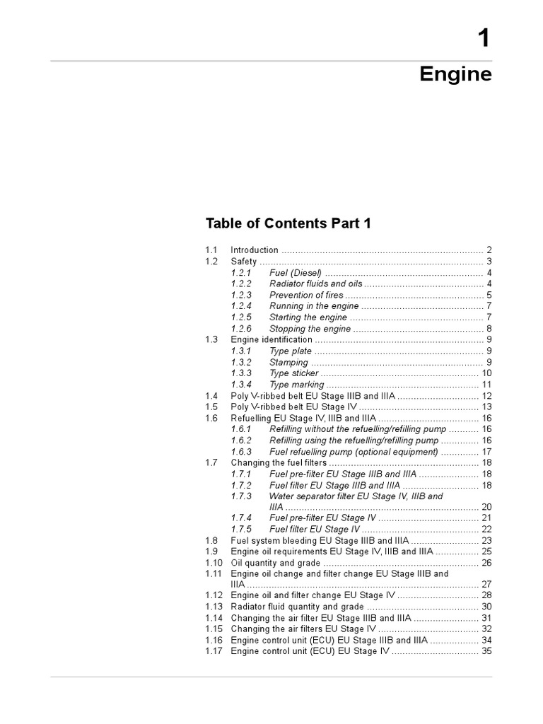 Engine: Table of Contents Part 1 | PDF | Motor Oil | Pump