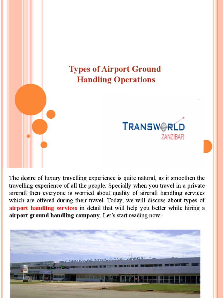 Types of Airport Ground Handling Operations | PDF