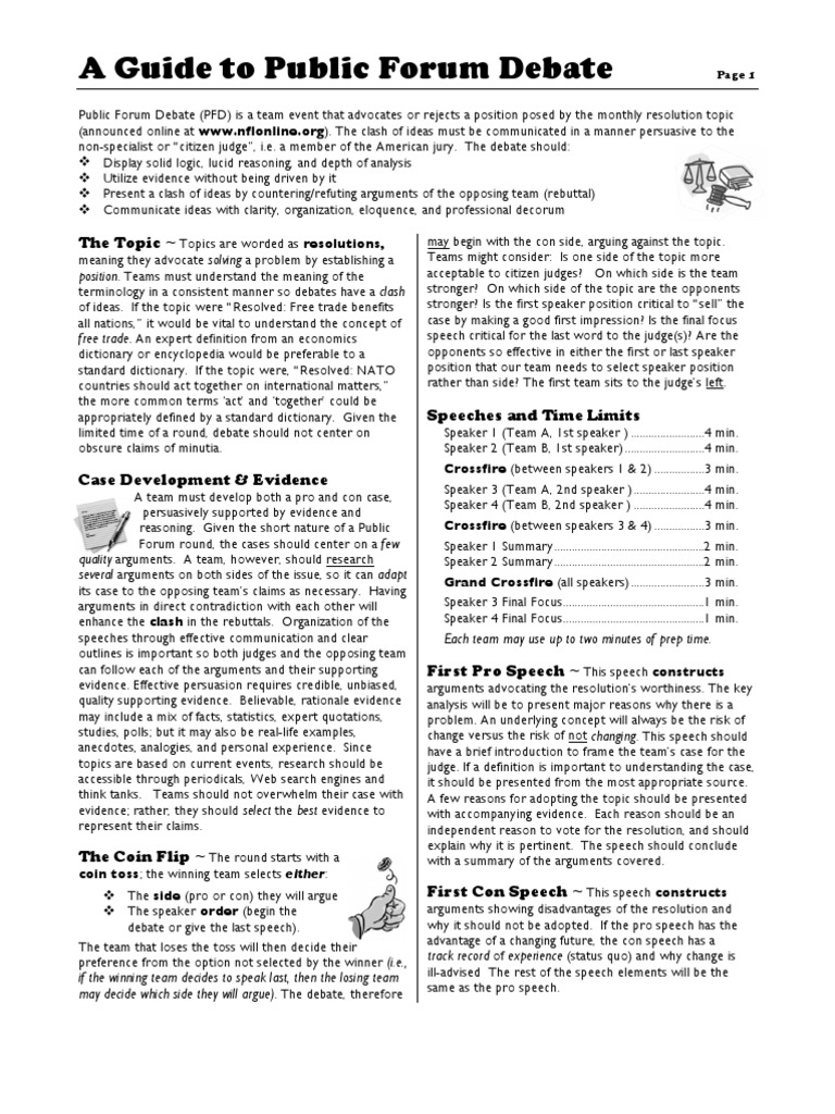 Public Forum Overview | PDF | Argument | Evidence
