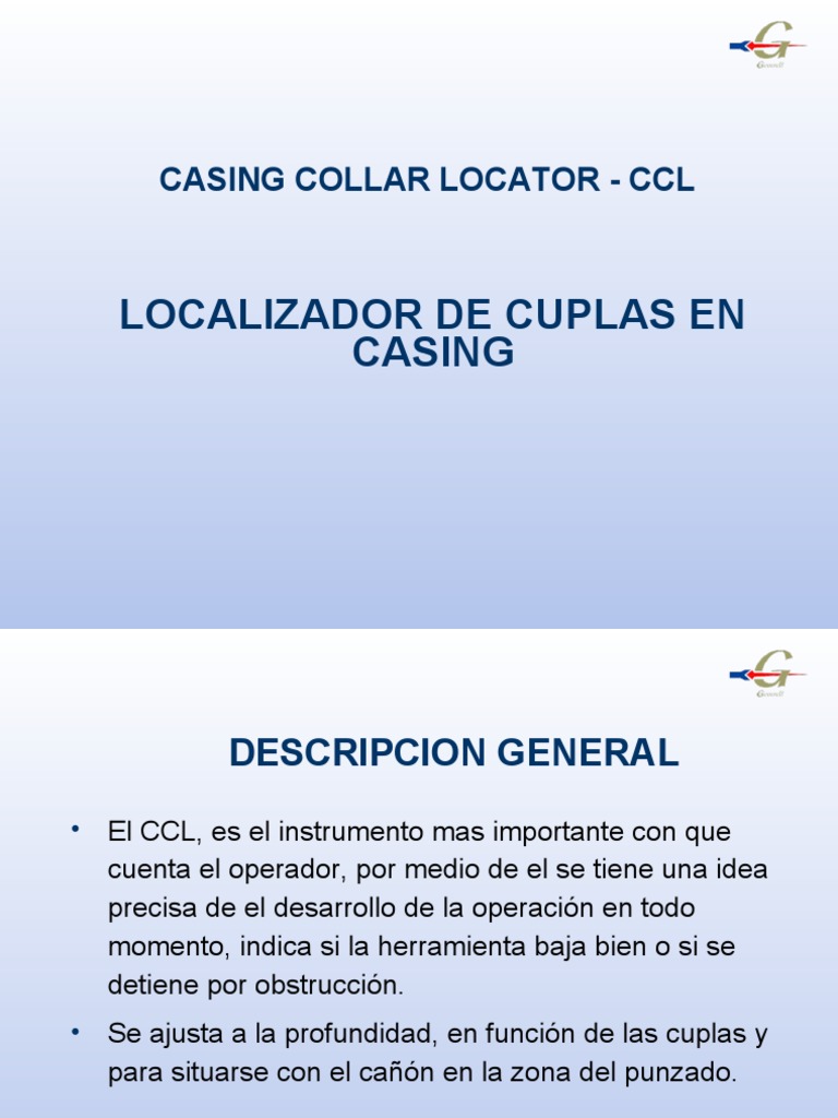 Localizador de Cuplas en Casing: Casing Collar Locator - CCL | PDF | Imán | Magnetismo