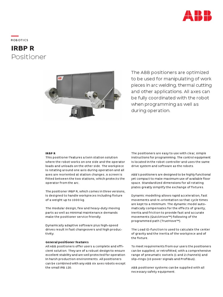 Irbp R: Positioner | PDF | Mechanical Engineering | Nature