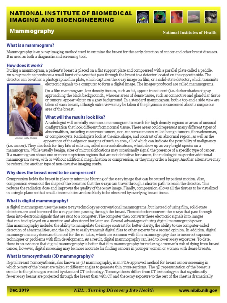 Mammography Fact Sheet 2019 - 0 | PDF | Mammography | Breast Cancer