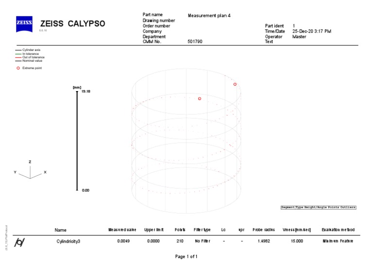 Zeiss Calypso: Measurement Plan 4 | PDF