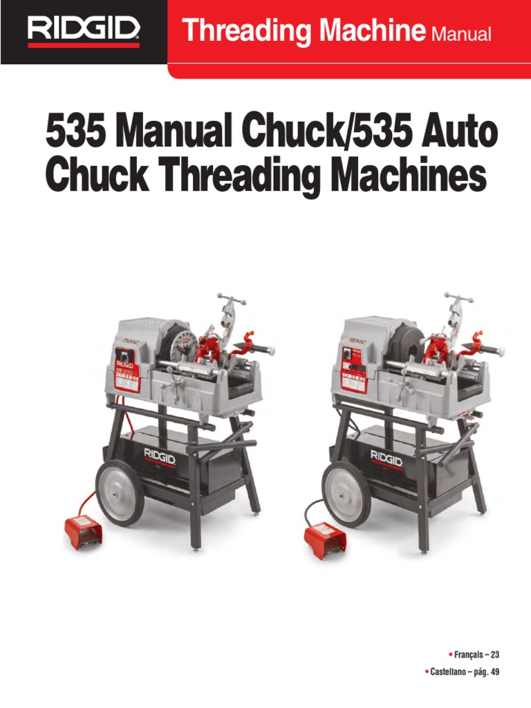 535 Manual Chuck/535 Auto Chuck Threading Machines | PDF | Screw | Pipe ...