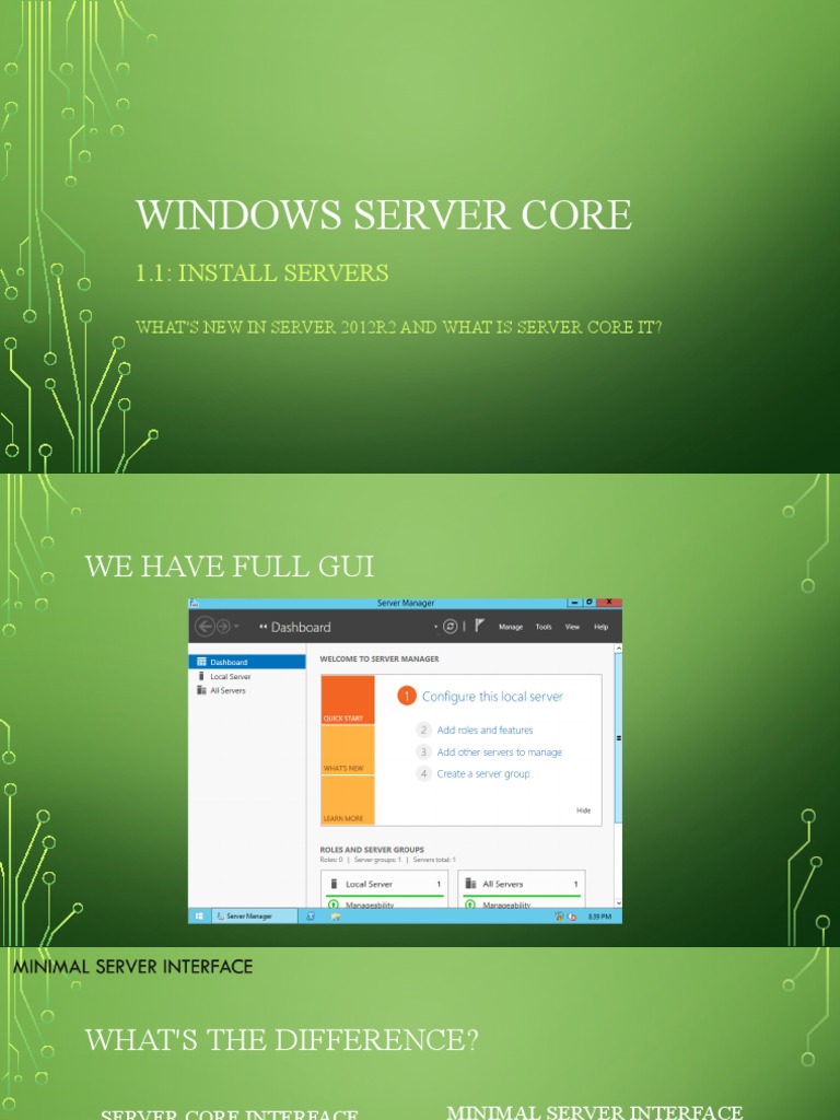 Windows Server Core: 1.1: Install Servers | PDF | Computers