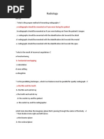 Dental Radiology Practice Test Questions | PDF | X Ray | Radiation