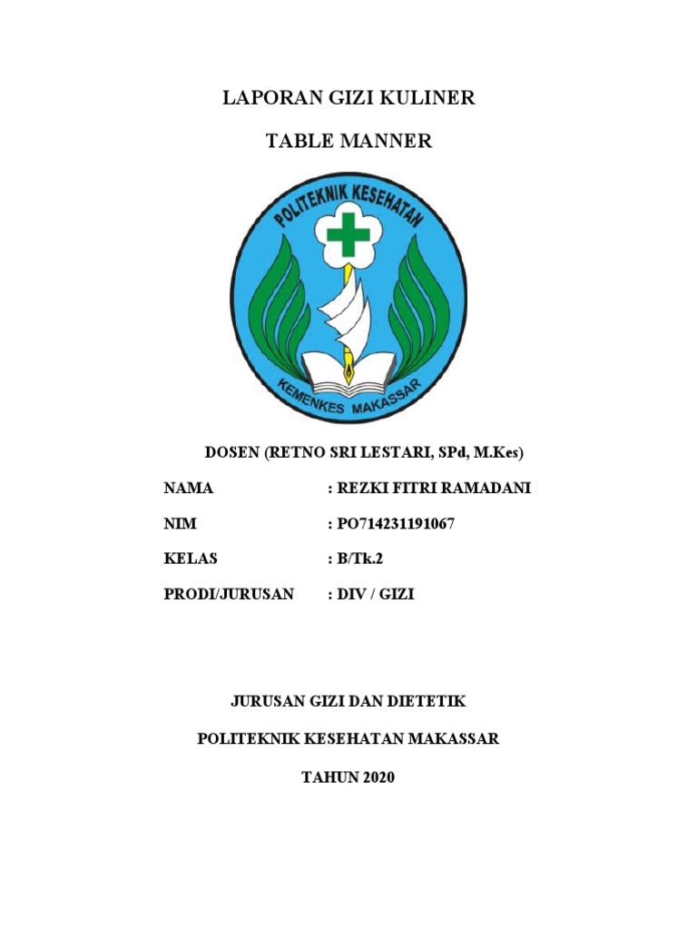 Laporan Table Manner | PDF