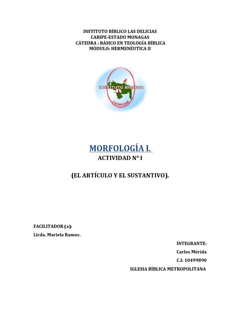 Análisis del Artículo y Sustantivo | PDF | Sustantivo | Plural