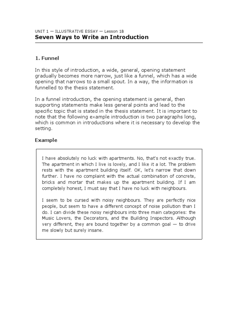 Effective Introduction Notes | PDF | Test Of English As A Foreign ...