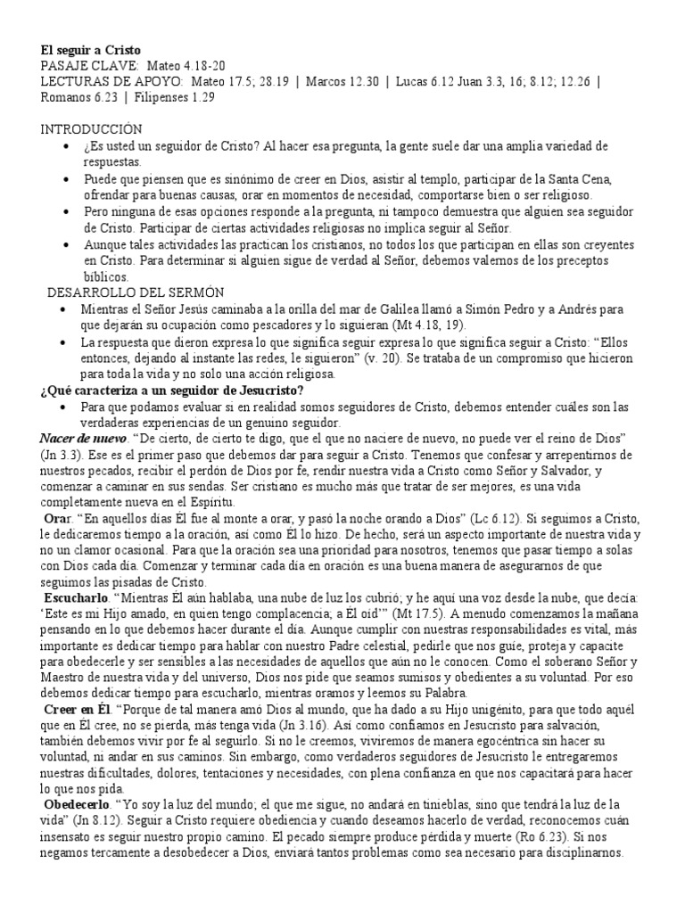 El Seguir A Cristo | PDF | Jesús | Oración