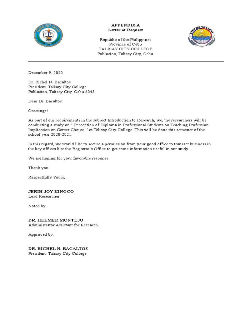 Letter of Request PDF | PDF