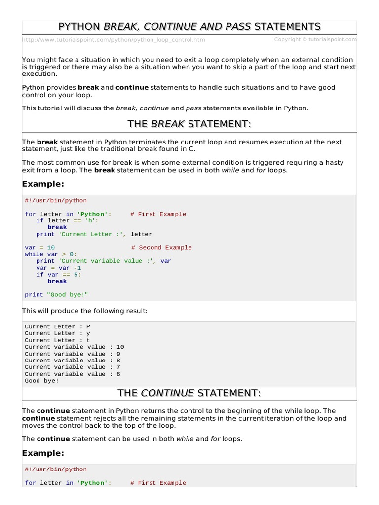 Python Loop Control PDF | PDF | Control Flow | Software Development