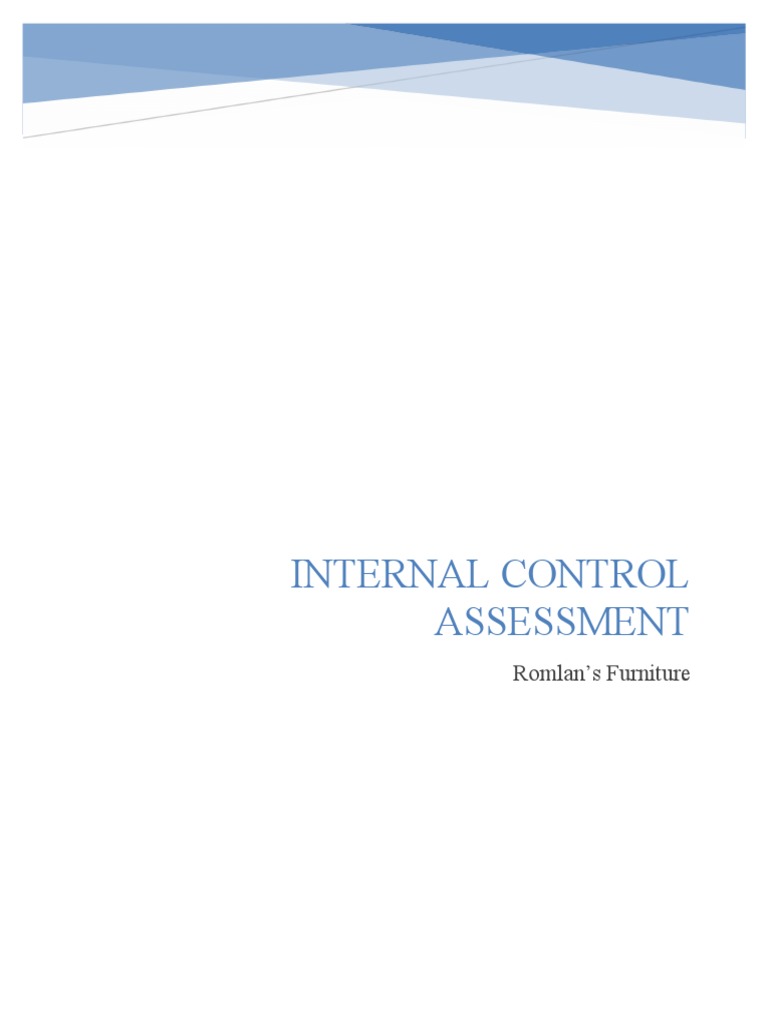 Internal Control Assessment | PDF | Internal Control | Risk Management