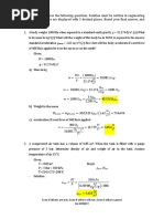Manometer Problems Worksheet - Answers | PDF | Pressure Measurement ...