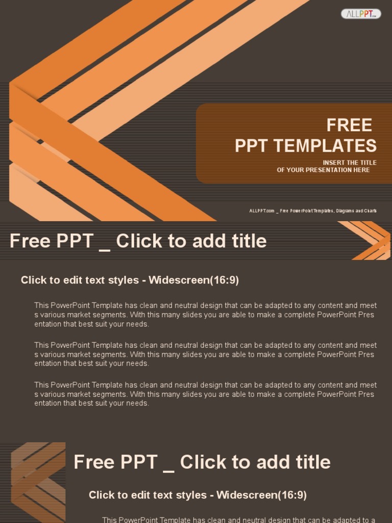 Abstract Background With Lines PowerPoint Template Widescreen | PDF