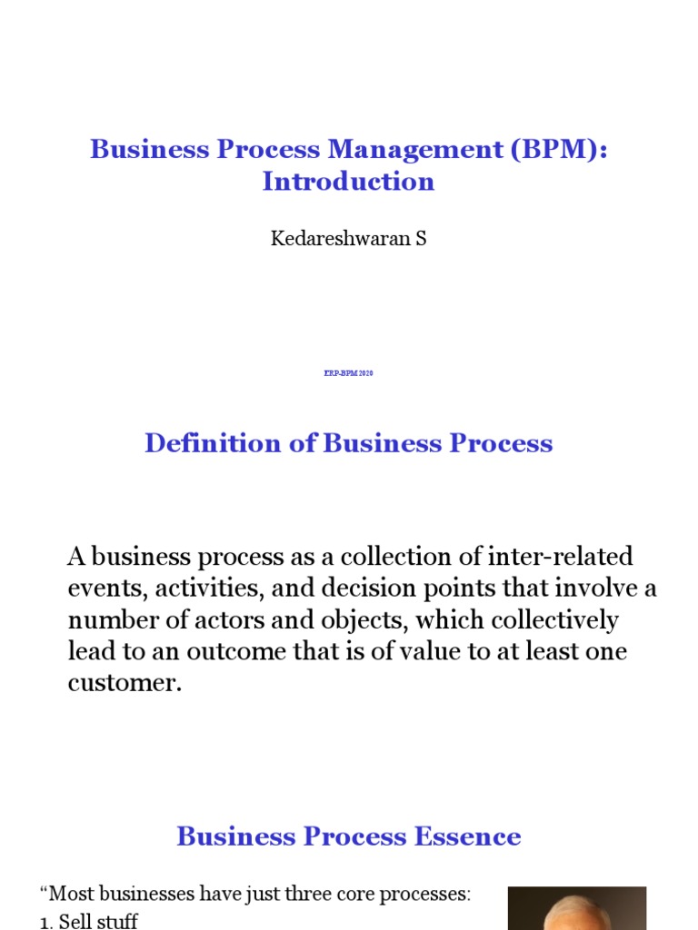 Business Process Management (BPM): Introduction | PDF | Business ...