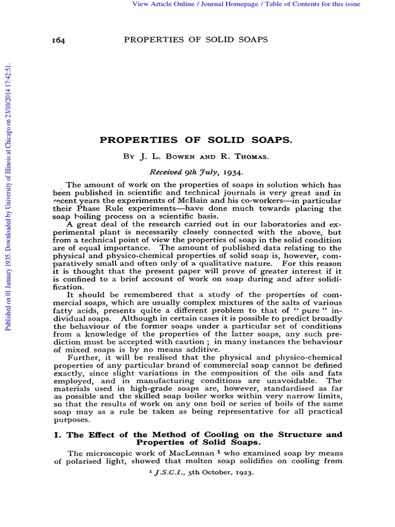 Properties of Solid Soaps | PDF | Thermal Expansion | Crystal