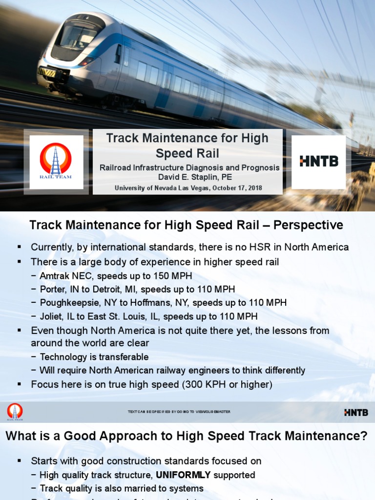 Track Maintenance For High Speed Rail | PDF | Track (Rail Transport ...