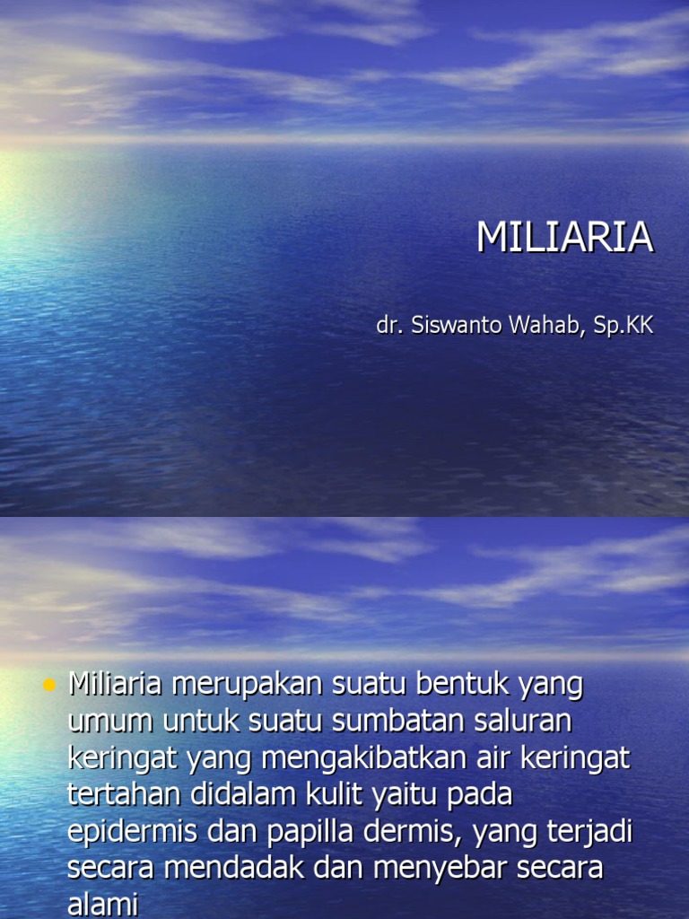 Miliaria | PDF