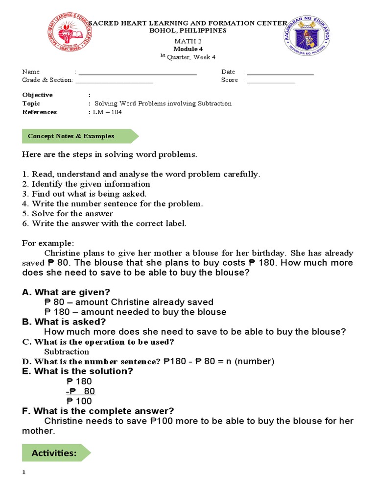 Quarter 2 WEEK 4 - Math | Download Free PDF | Cognition