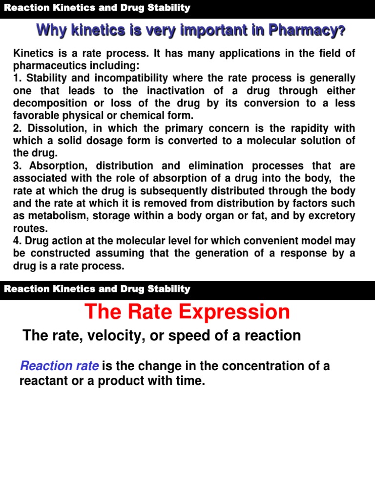 Understanding the Importance of Reaction Kinetics in Pharmacy Through ...