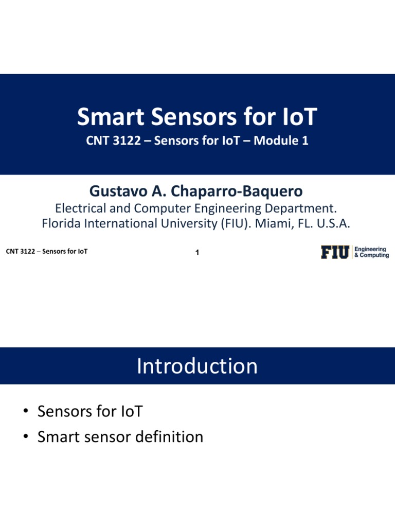 Smart Sensors For IoT Part 1 | PDF | Piezoelectricity | Inductor