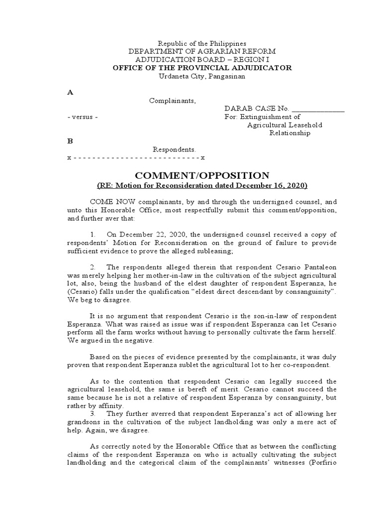 Sample Comment On MR DARAB | PDF | Justice | Crime & Violence