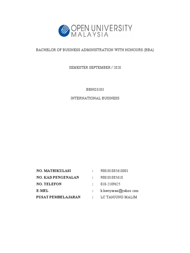 International Business Assignment | PDF