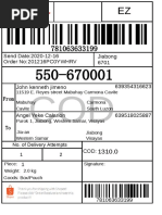 Sample of Shopee Way Bill | PDF