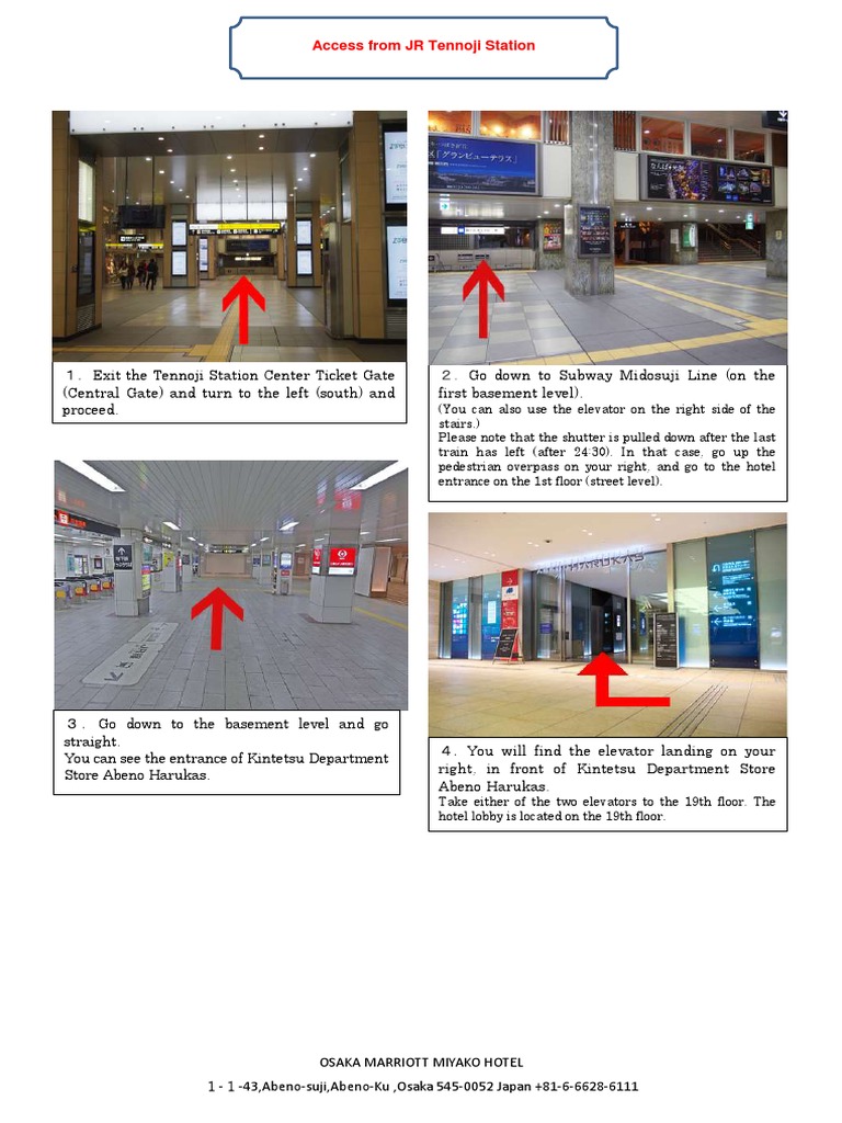 Access From JR Tennoji Station | PDF