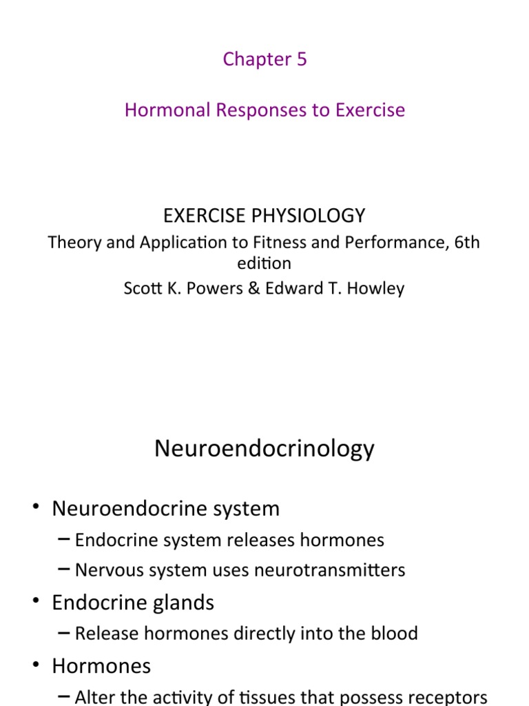 Chap 5 Hormonal Response To Exercise | PDF | Hormone | Cortisol