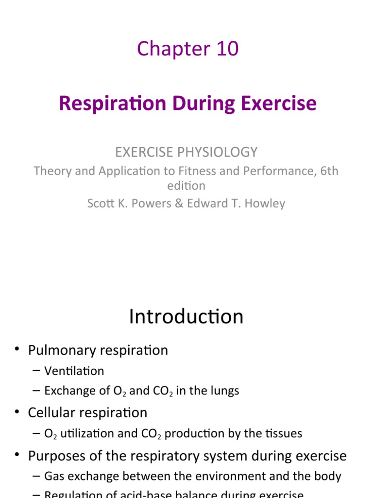 Chap 10 Resp During Ex | PDF | Respiratory Tract | Respiratory System