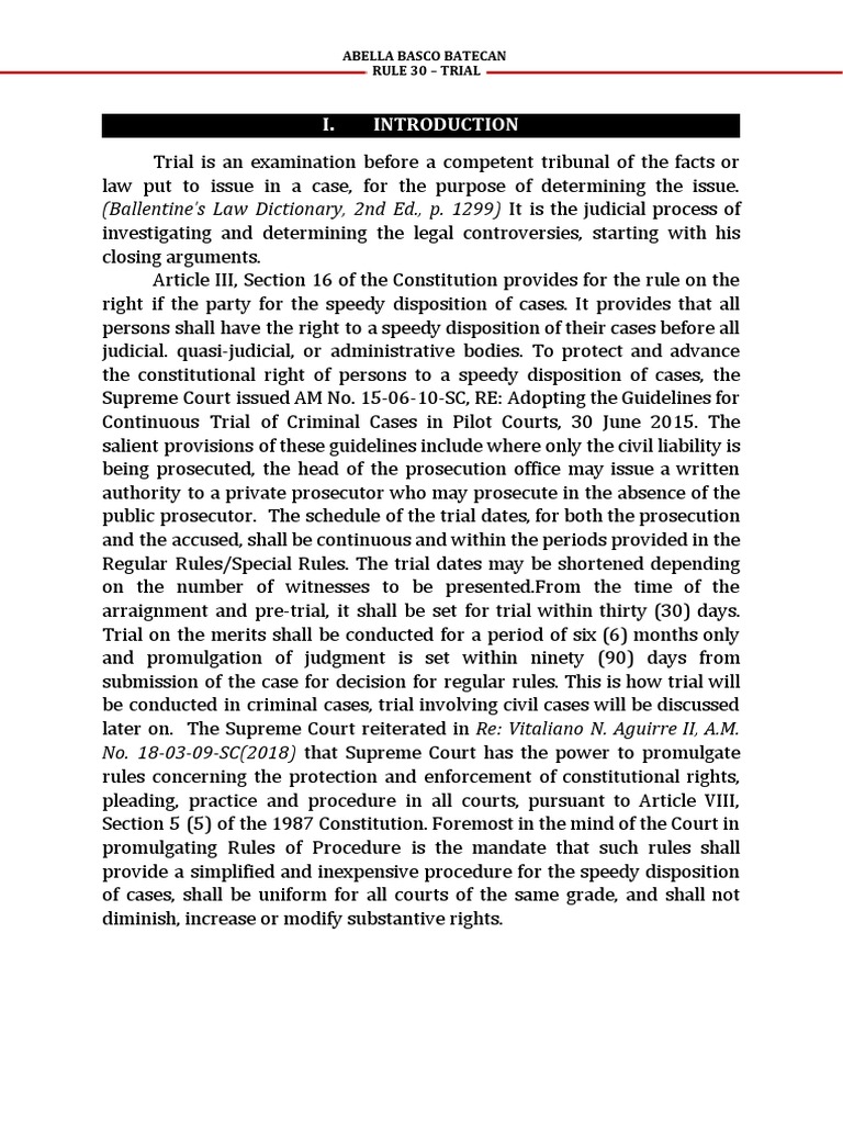 Rule 30 - Presentation | PDF | Prosecutor | Pleading