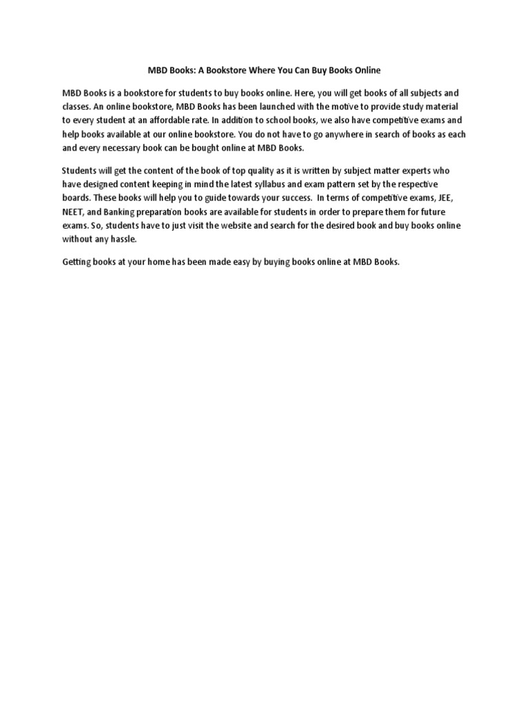 MBD Books An Online Bookstore | PDF | Art | Self-Improvement