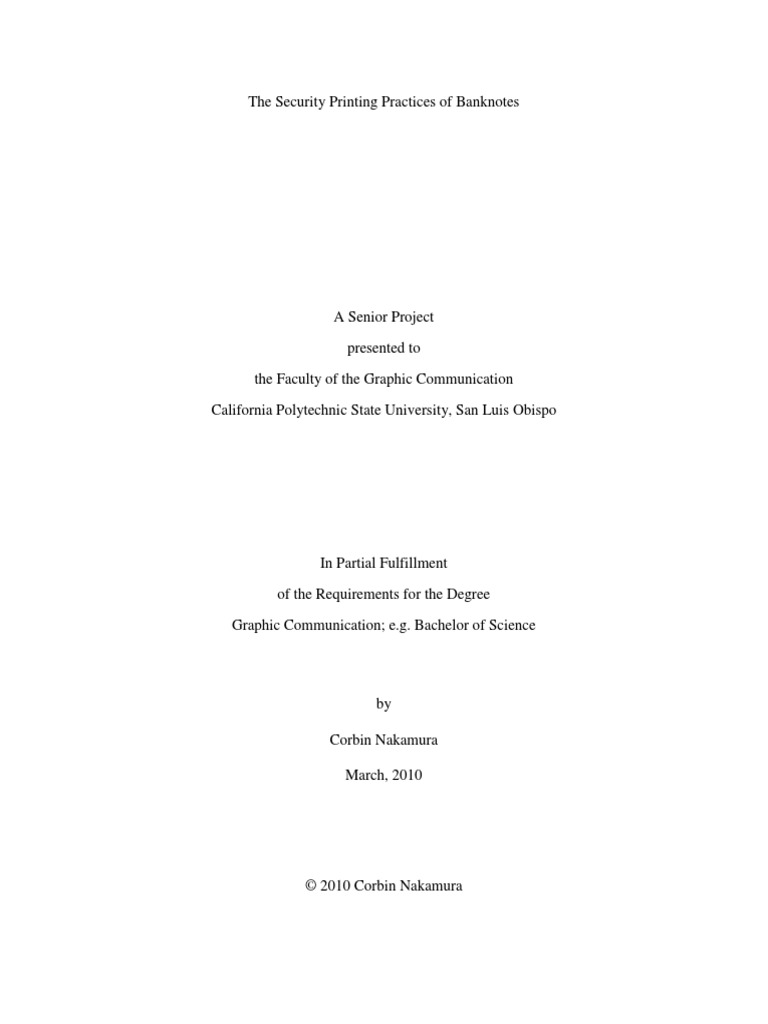 Security Banknote PDF | PDF | Banknote | Printing
