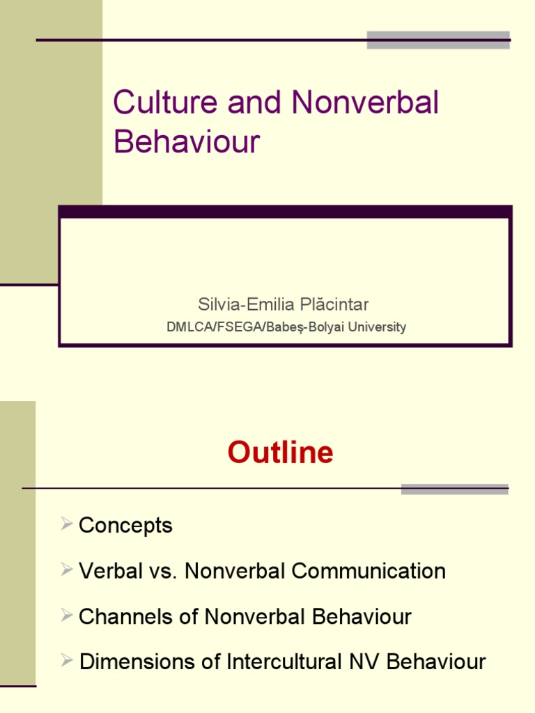 Culture and Nonverbal Communication | PDF | Nonverbal Communication ...