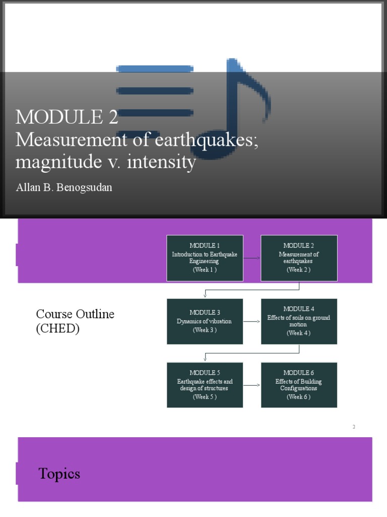Measurement of Earthquakes Magnitude v. Intensity: Allan B. Benogsudan ...