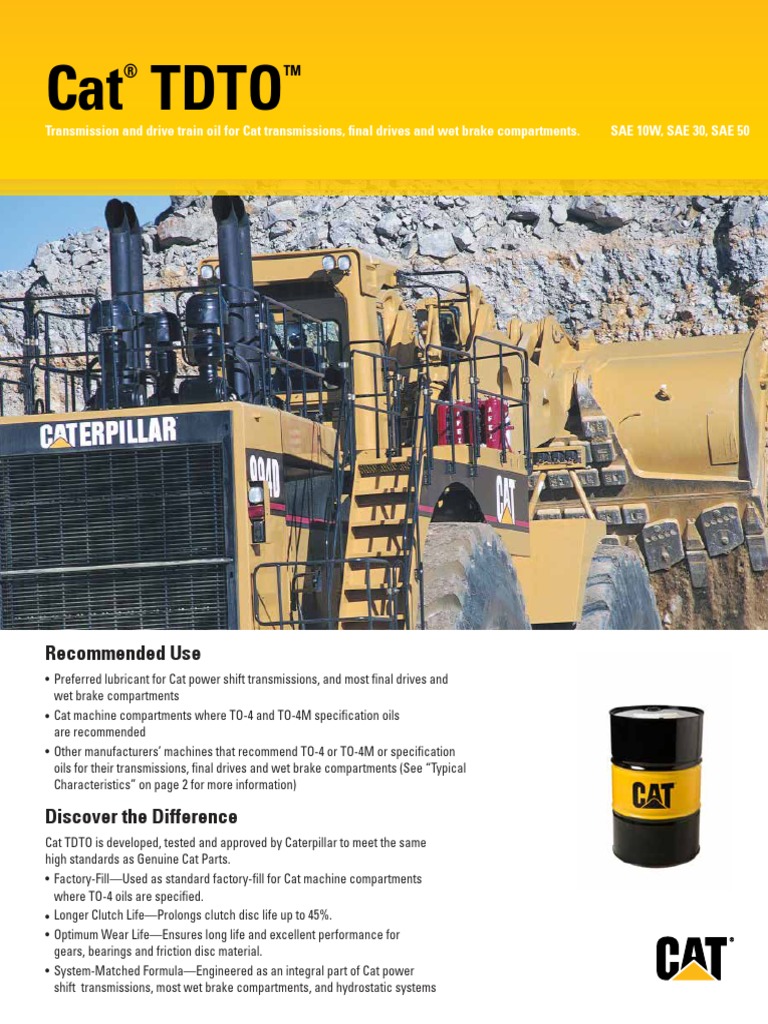 Cat Tdto PDS | PDF | Transmission (Mechanics) | Clutch