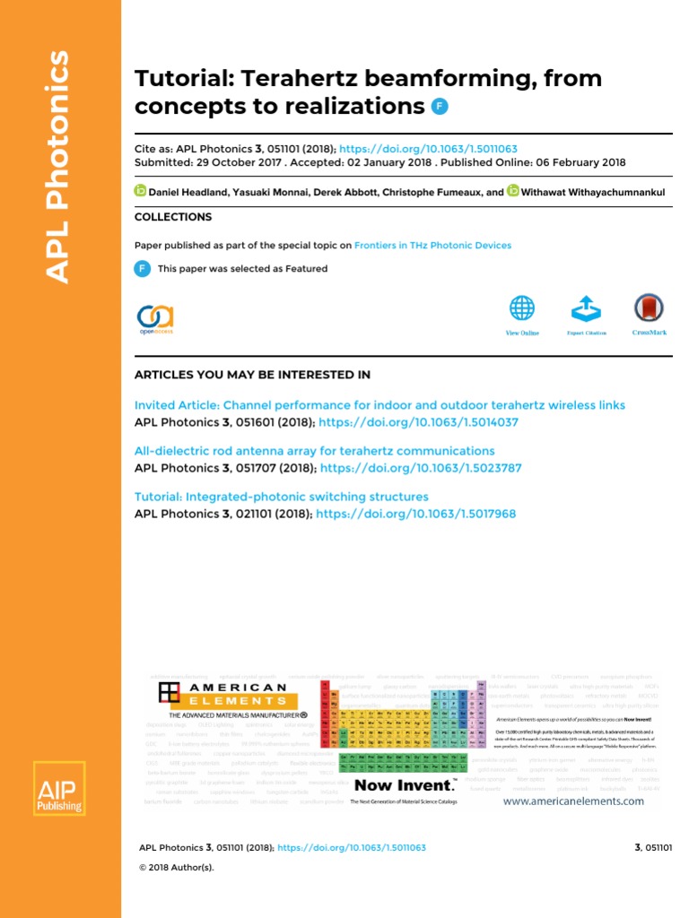 Concept of Phased Array | PDF | Terahertz Radiation | Diffraction