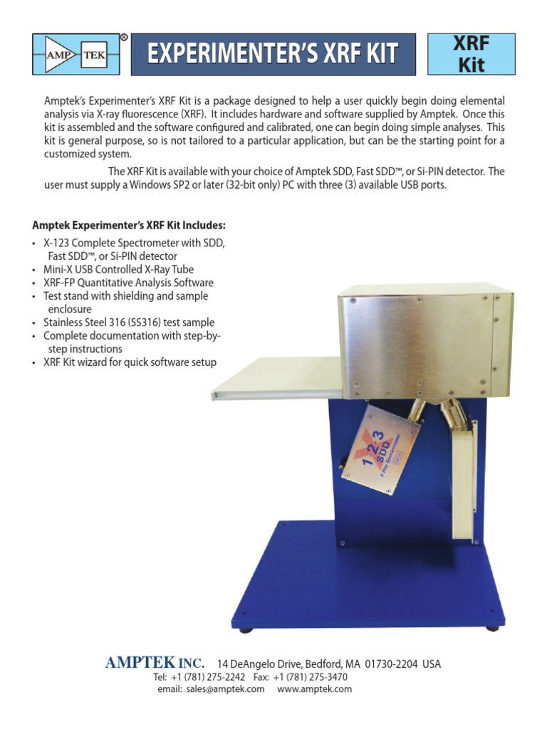 Experimenter'S XRF Kit | PDF | Energy Dispersive X Ray Spectroscopy ...