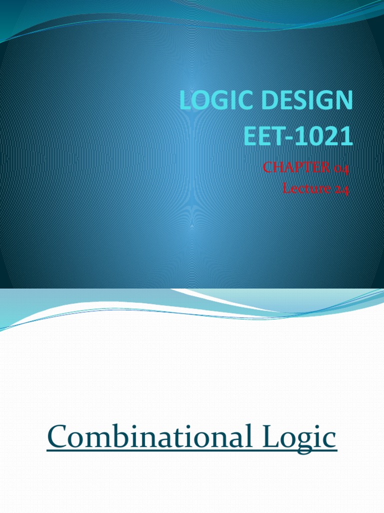 LOGIC DESIGN-Lecture24 | PDF