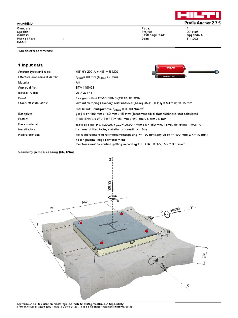 Hilti Anchor Check Grouting | PDF | Drill | Mechanical Engineering