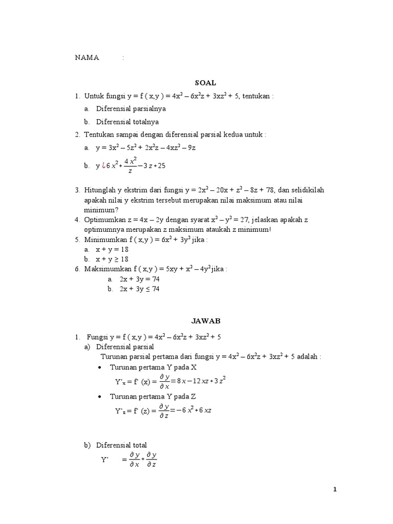 OPTIMALKAN FUNGSI | PDF