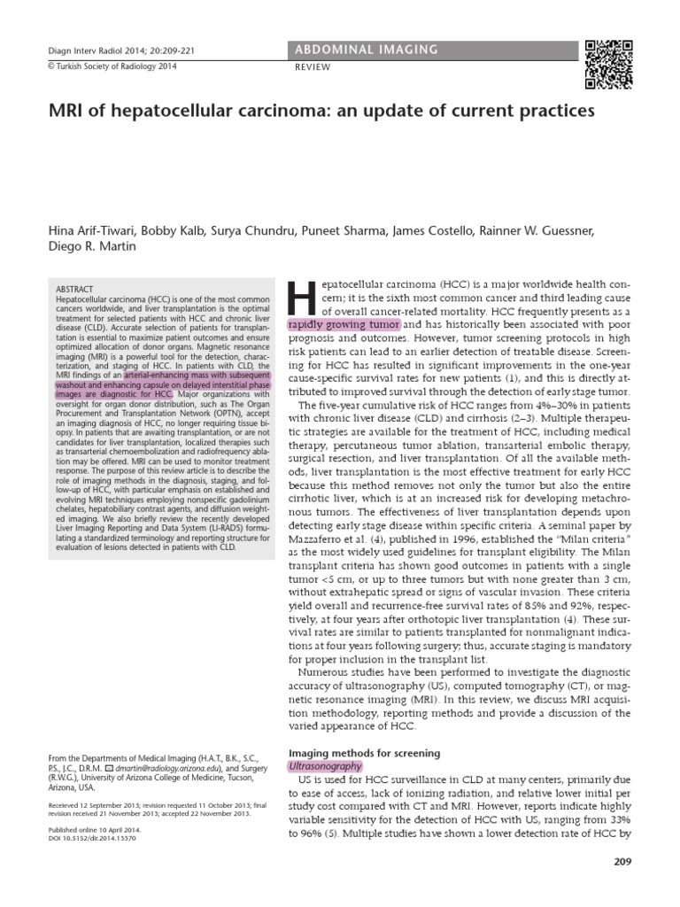 3.MRI of HCC | Download Free PDF | Magnetic Resonance Imaging | Medical ...