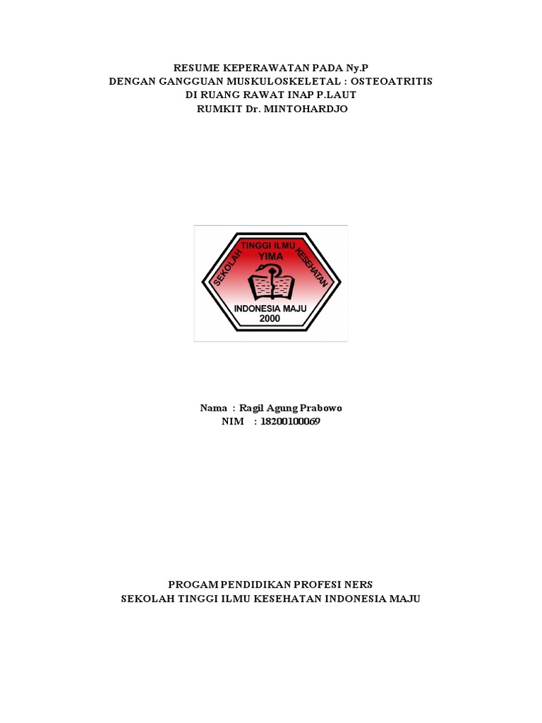 Resume Keperawatan Osteoartritis | PDF