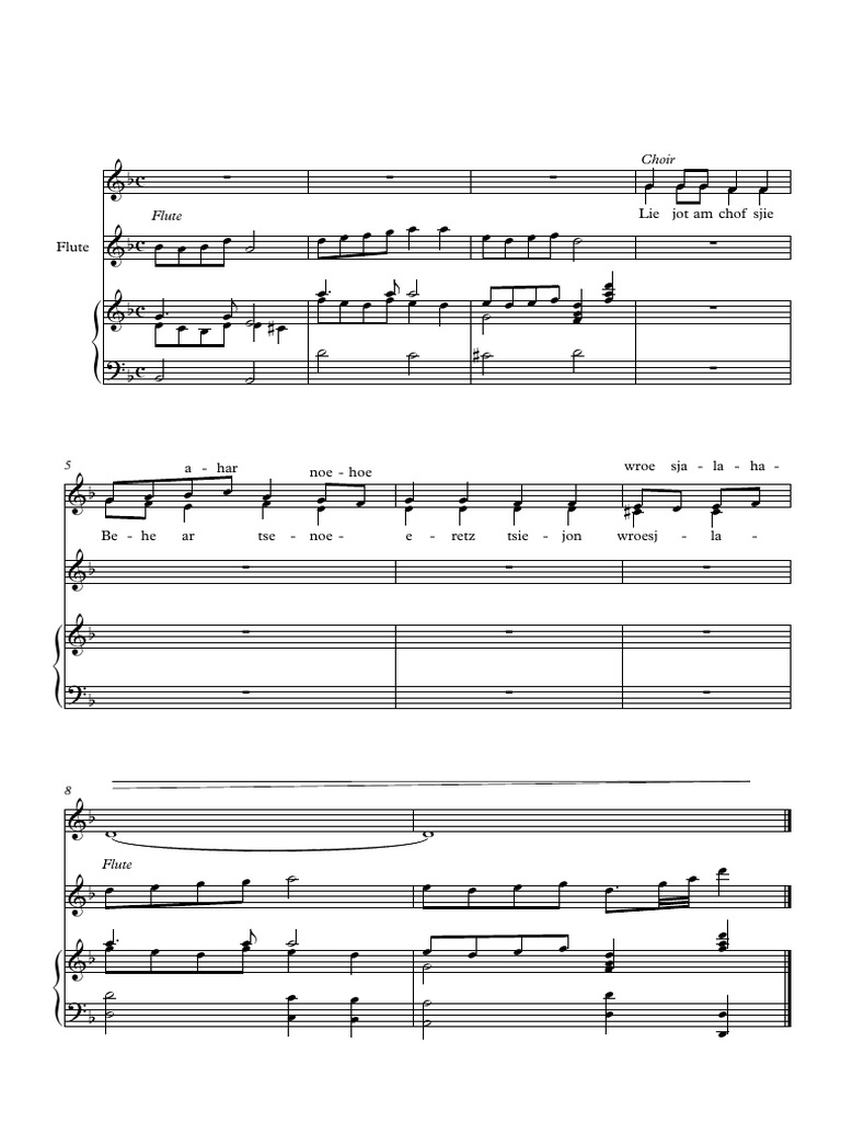 Hatikva Laatste Blad Fluit Piano | PDF