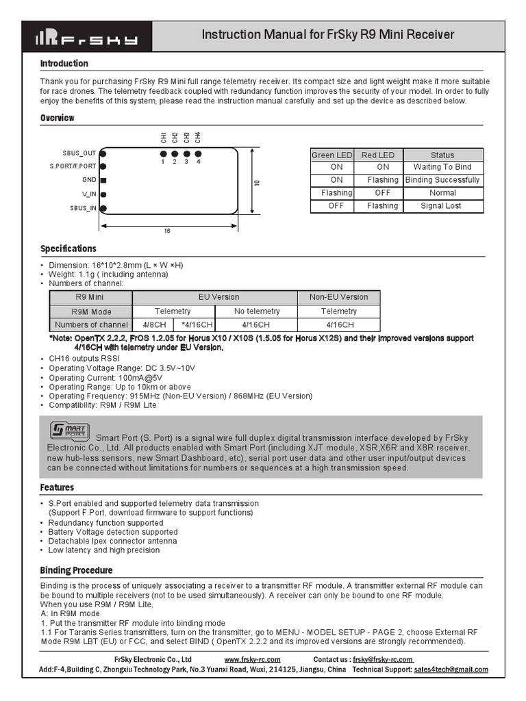 R9 Mini - Manual | PDF | Radio | Electromagnetic Interference