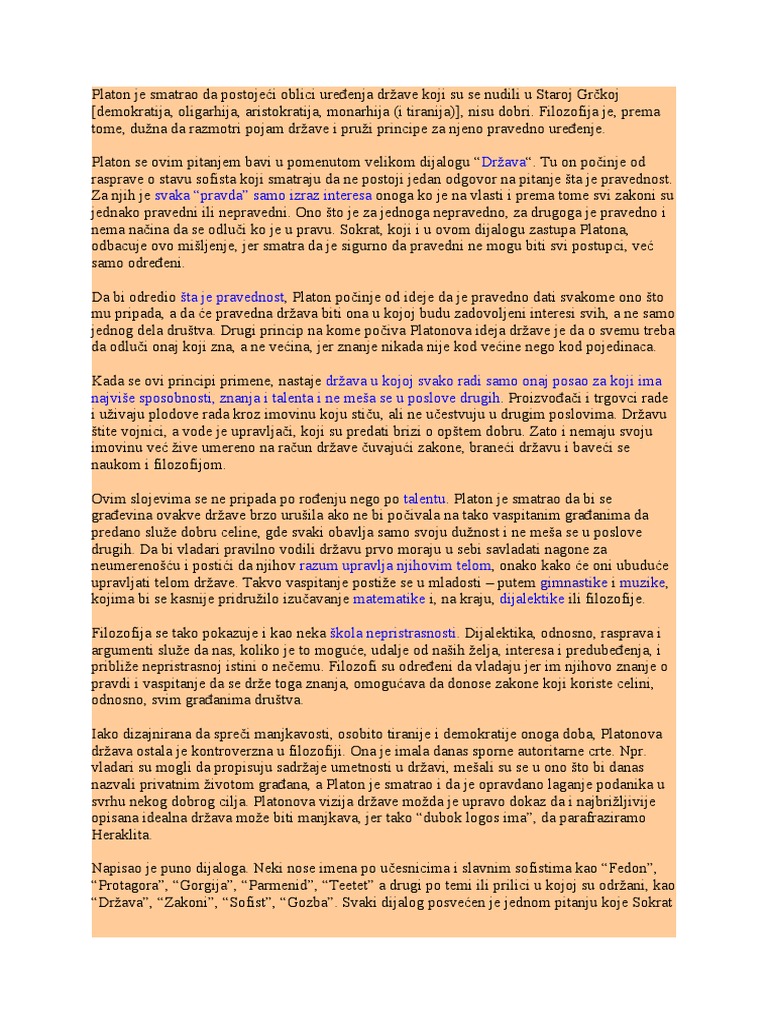 Platon Drzava | PDF